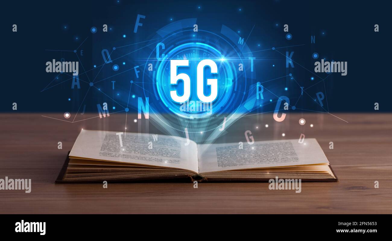 Technology abbreviation coming out from an open book Stock Photo - Alamy