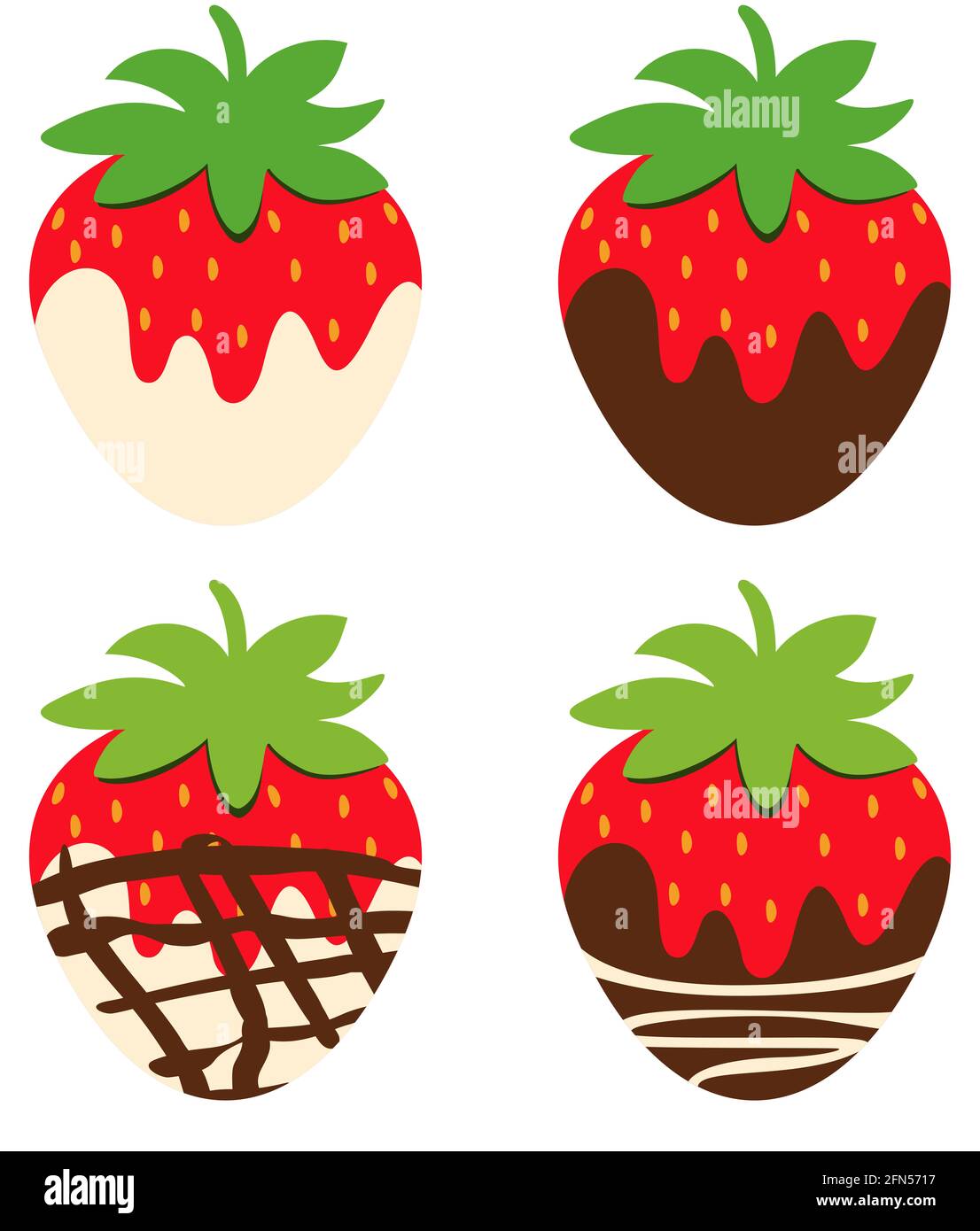 Chocolate covered strawberries flat Cut Out Stock Images & Pictures - Alamy