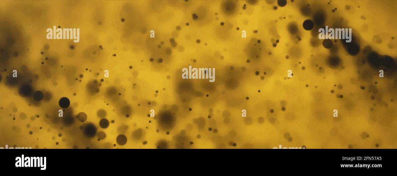 Bokeh of dark particles on a gold background. Artistic work Stock Photo ...