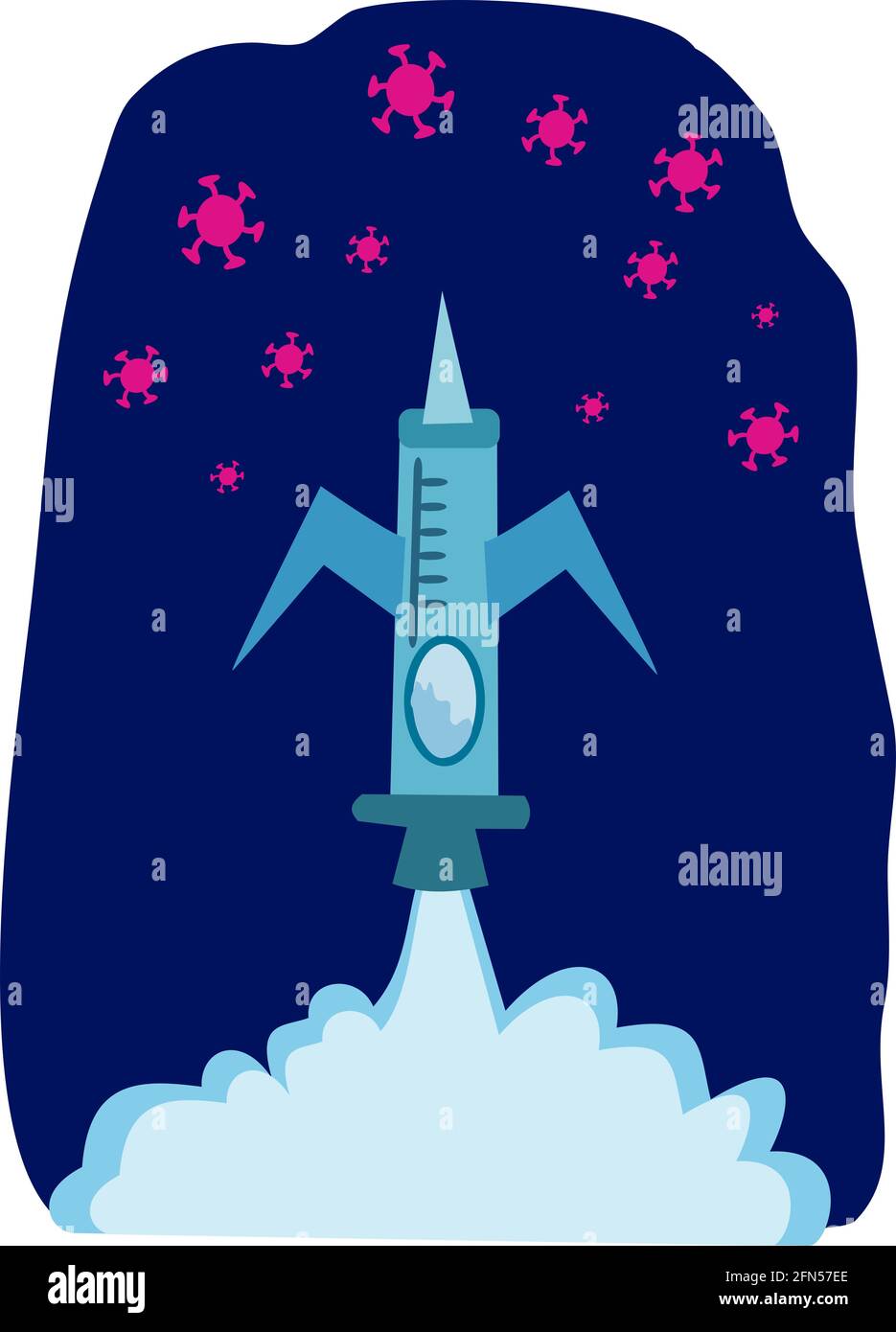 Syringe as a space rocket Stock Photo - Alamy