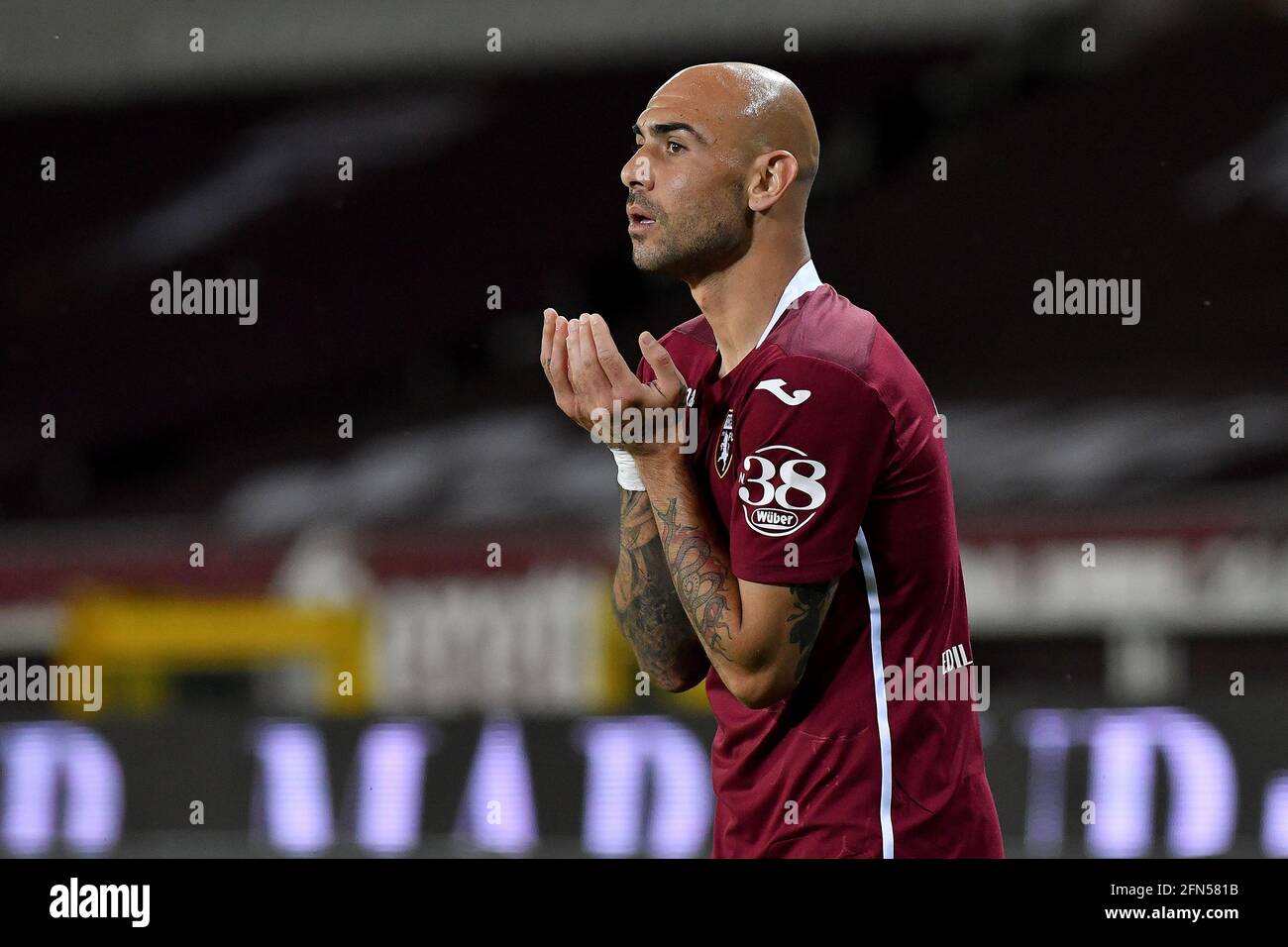 Simone Zaza of Torino FC reacts during the Serie A 2020/21 football ...