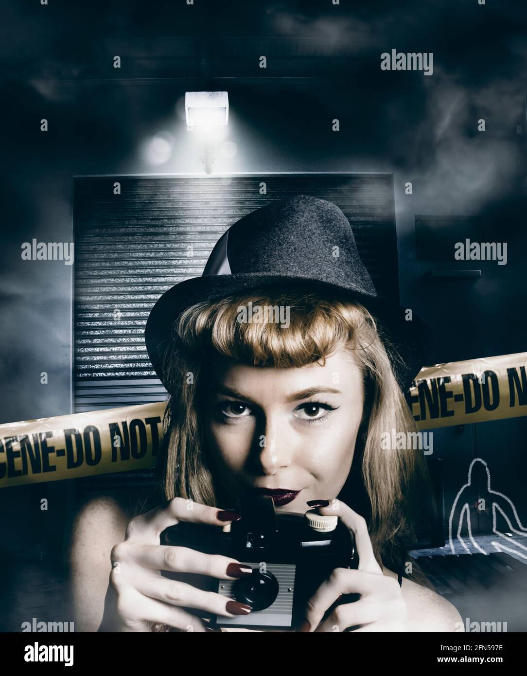 Chalk Outline Dead Body High Resolution Stock Photography and Images ...