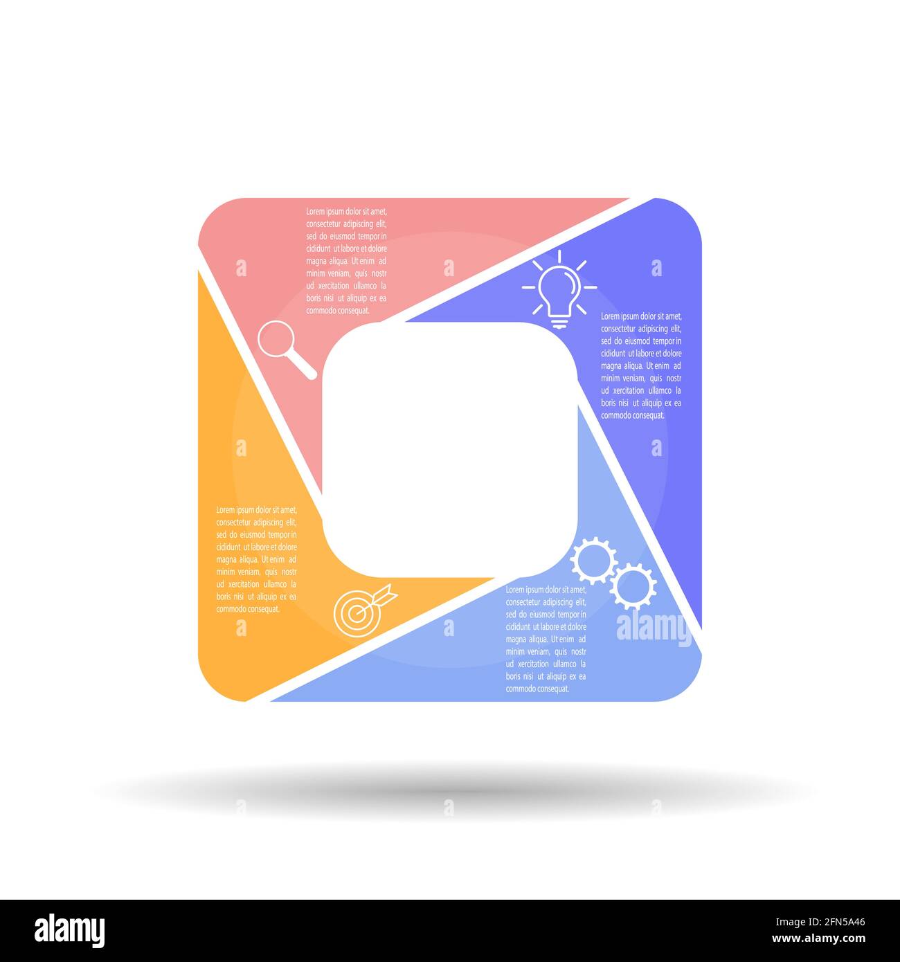 Infographic template with visual icons. 4 stages of business, training ...