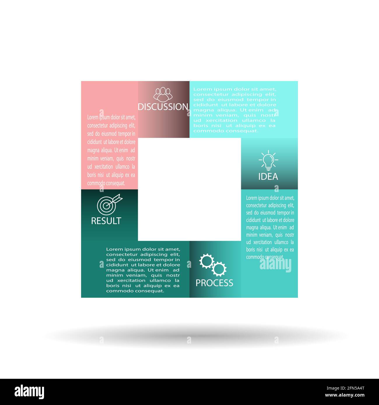 Infographic template with visual icons. 4 stages of business, training ...