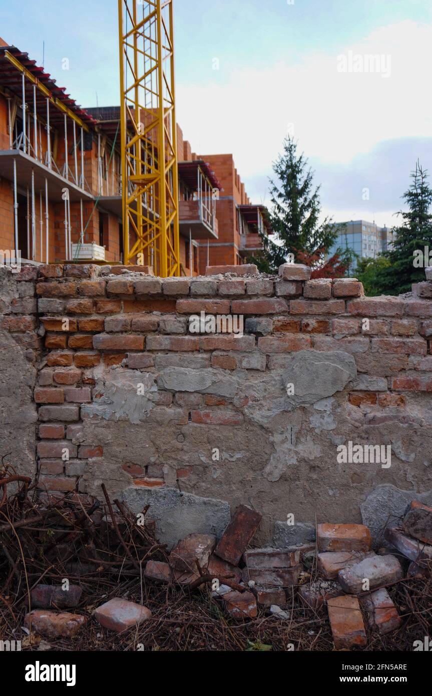 Bricks wall and stones Stock Photo - Alamy