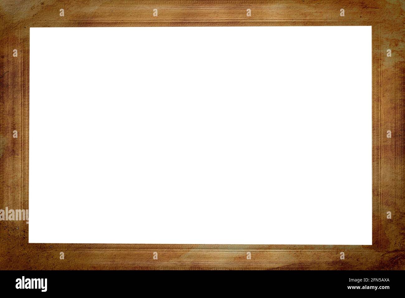 brown vintage frame isolated against white background. High quality ...