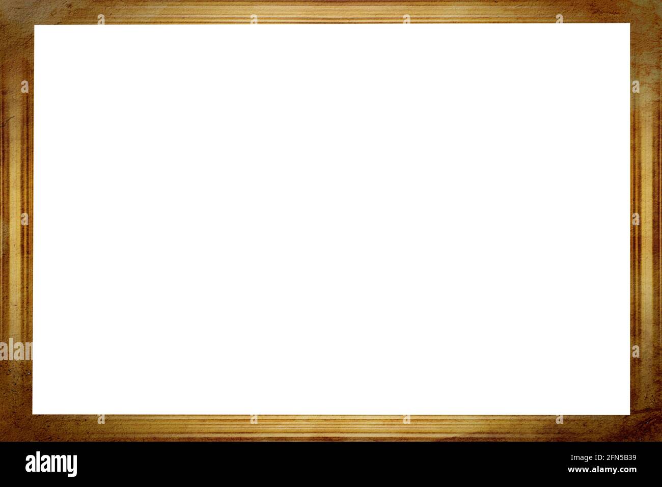 brown vintage frame isolated against white background. High quality ...