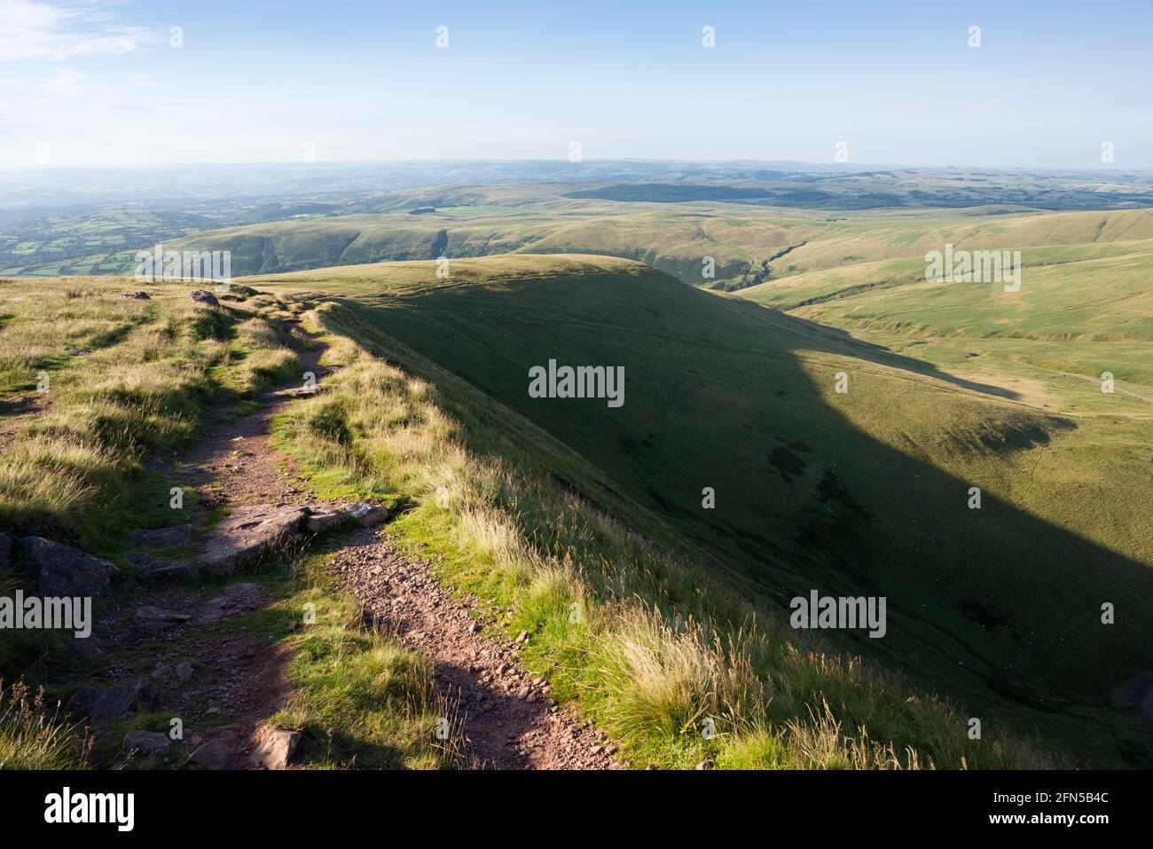 The Beacons Way on Waun Lefrith, part of the Carmarthen Fans (Bannau ...