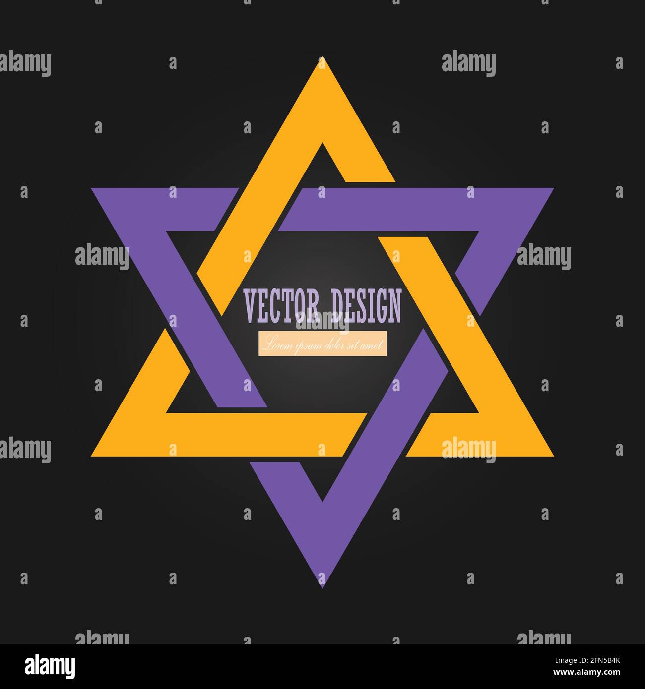 Two intertwining triangles. template for a logo, logo or brand, icon ...