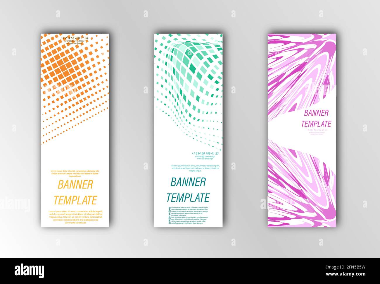 Abstract vector banner template. Illustration for the design of banners ...