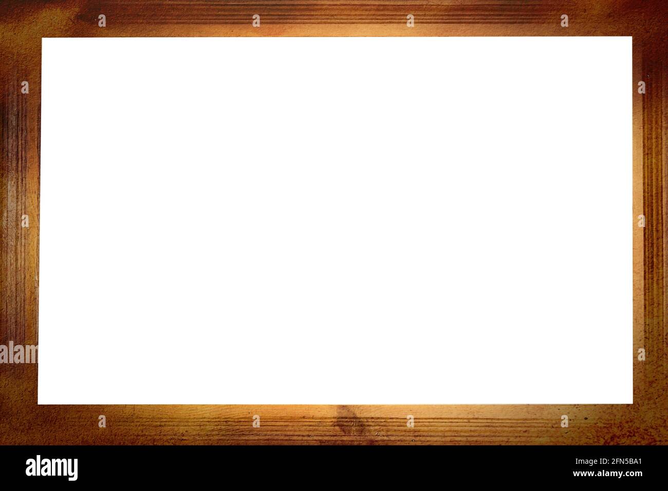 brown vintage frame isolated against white background. High quality ...