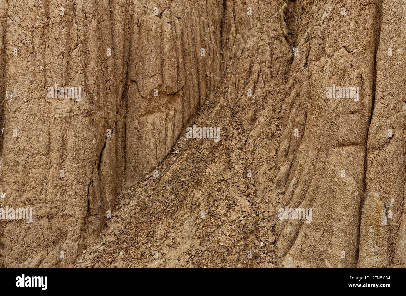 A close up of a rock formation structure monument in Sao Din Na Noi ...