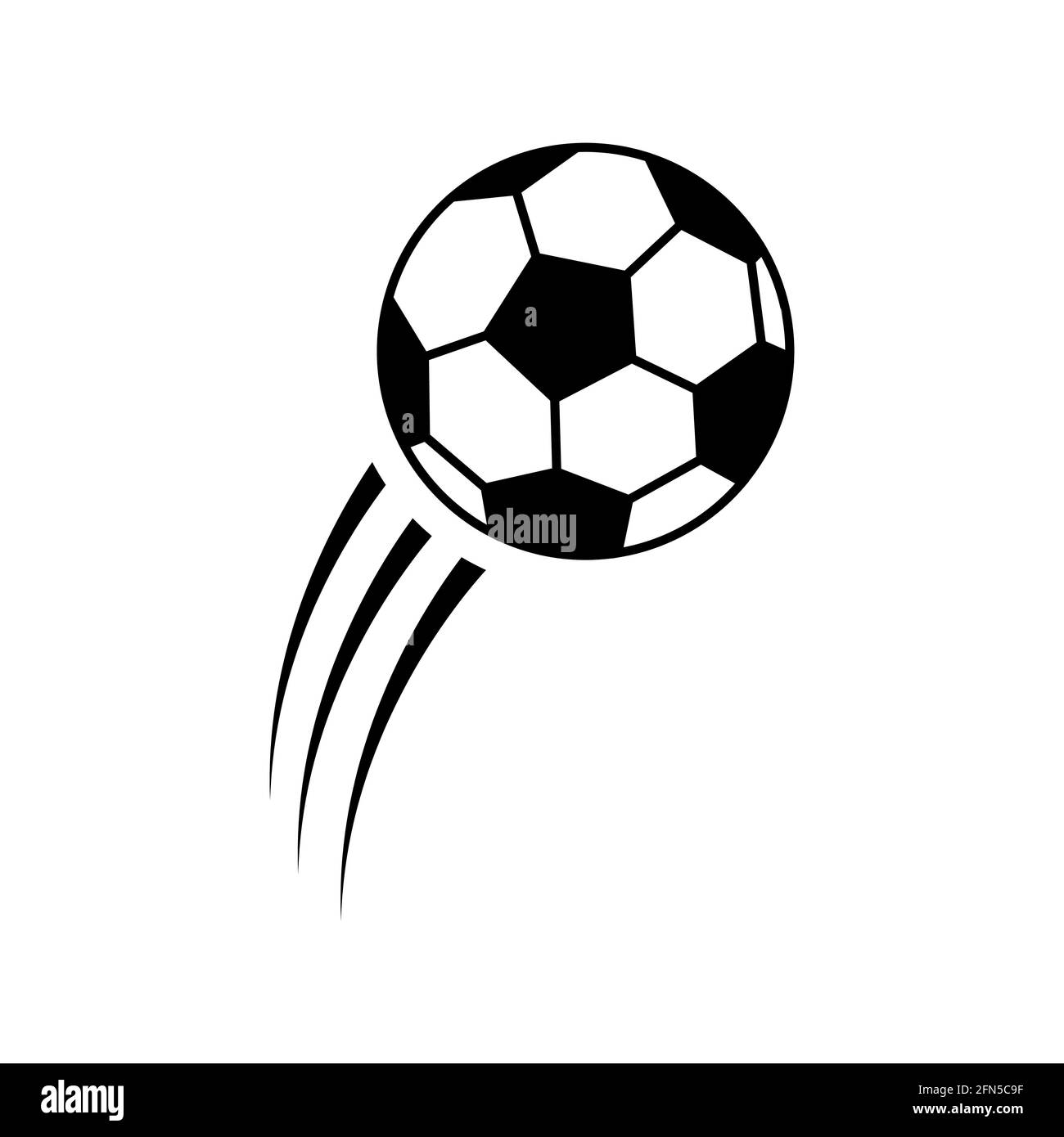 Soccer ball, simple style, icon. Vector illustration isolated on white ...