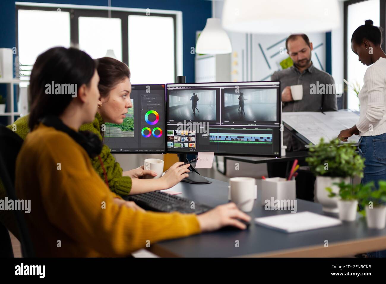 Working together diverse people processing hi-res stock photography and ...