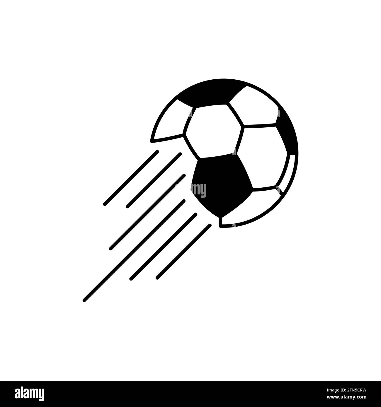 Soccer ball, simple style, icon. Vector illustration isolated on white ...