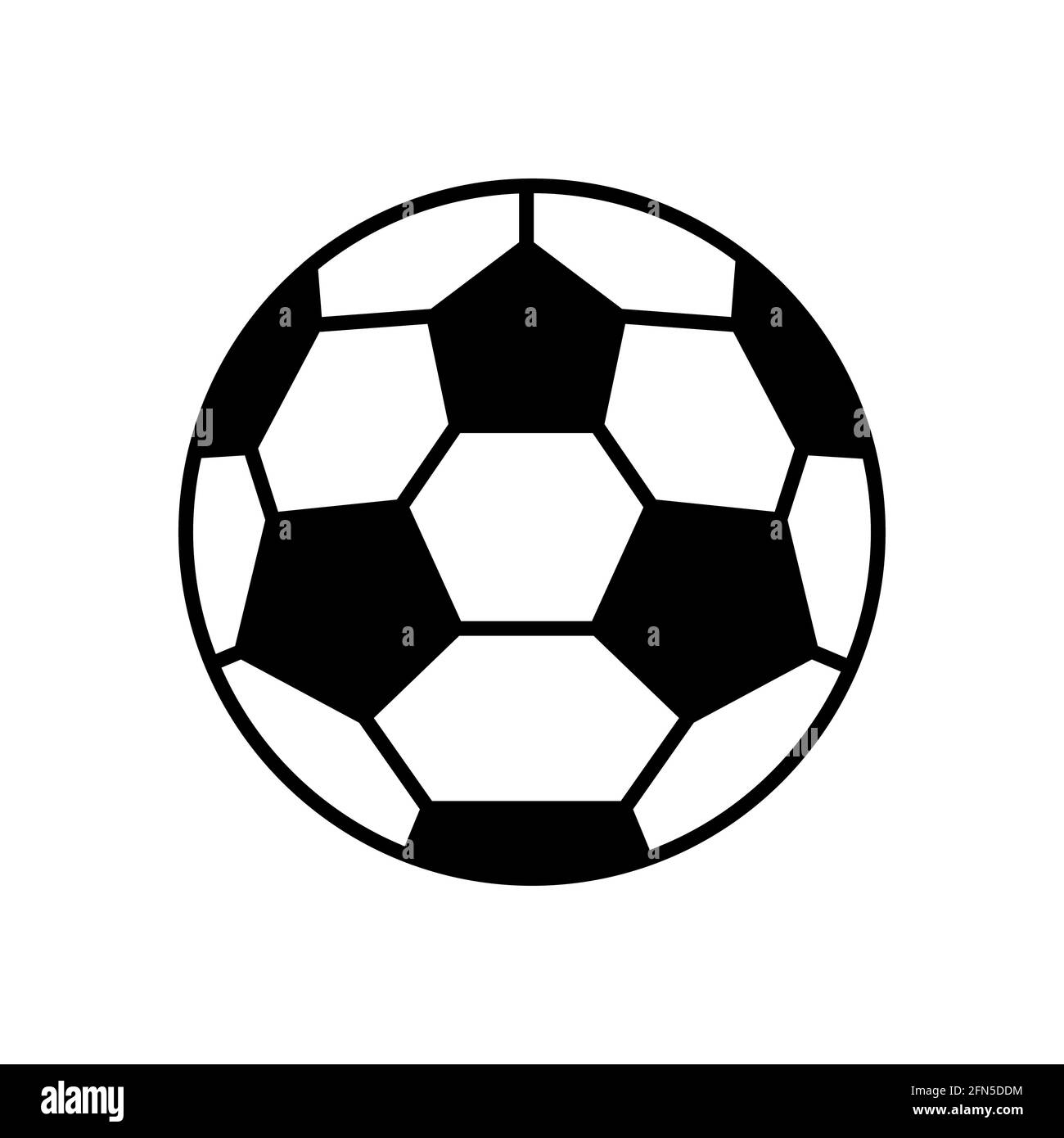 Soccer ball, simple style, icon. Vector illustration isolated on white ...