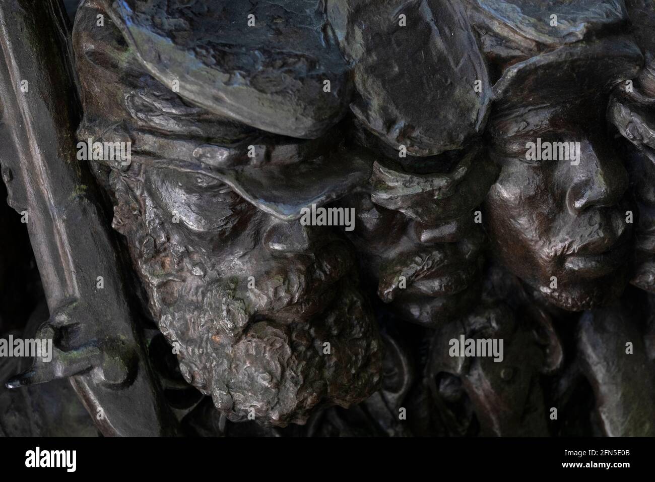 Restoration of the bronze relief sculpture of Robert Gould Shaw and the ...