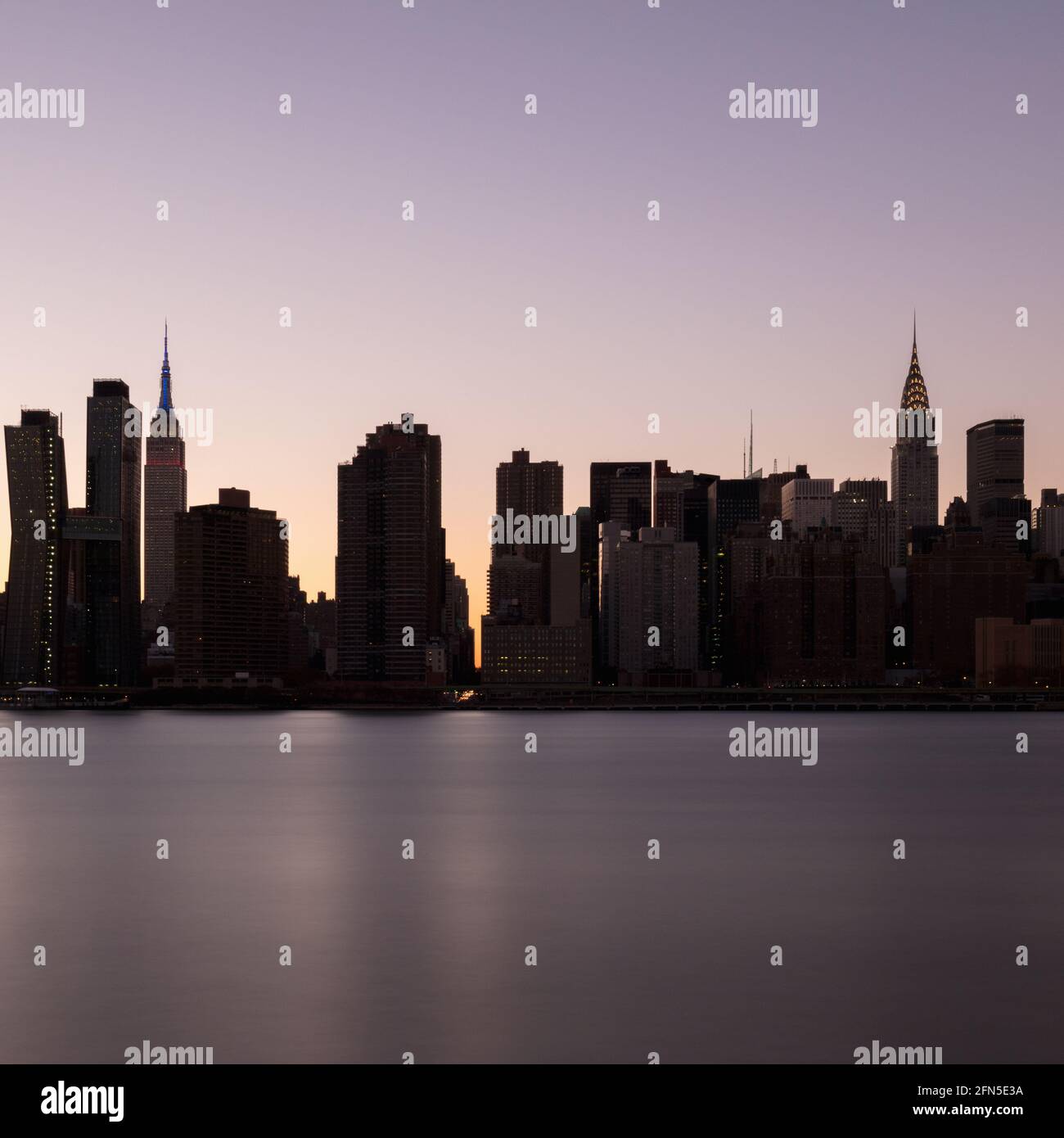 Midtown Manhattan at sunset, New York City, New York, USA Stock Photo ...