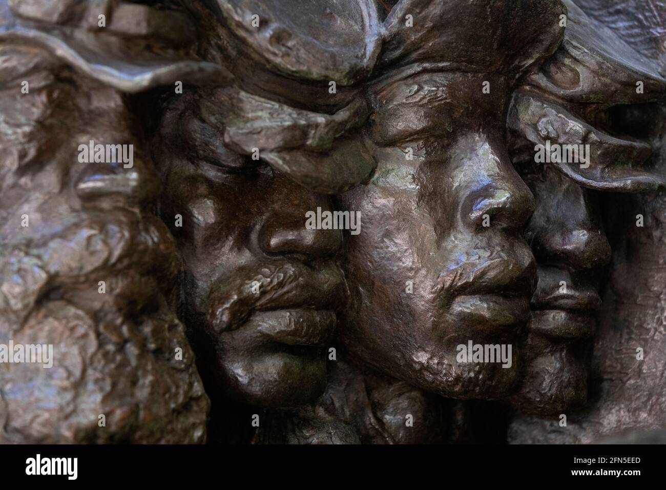 Restoration of the bronze relief sculpture of Robert Gould Shaw and the ...