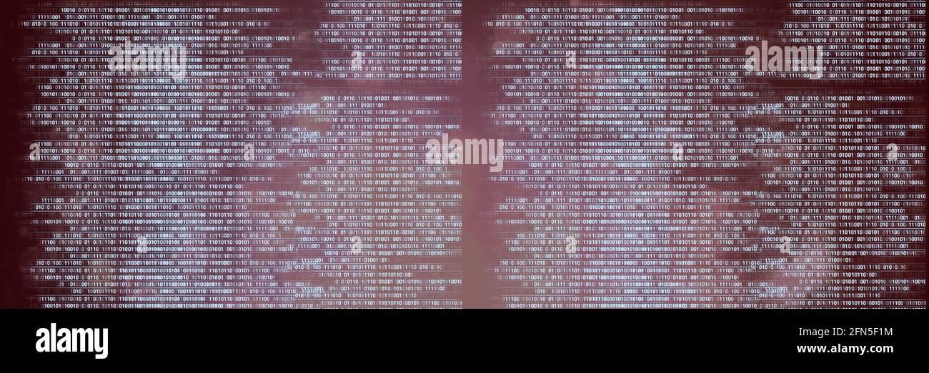 Computer Codes Processing Over Black Flares Background Technology And Computer Programming