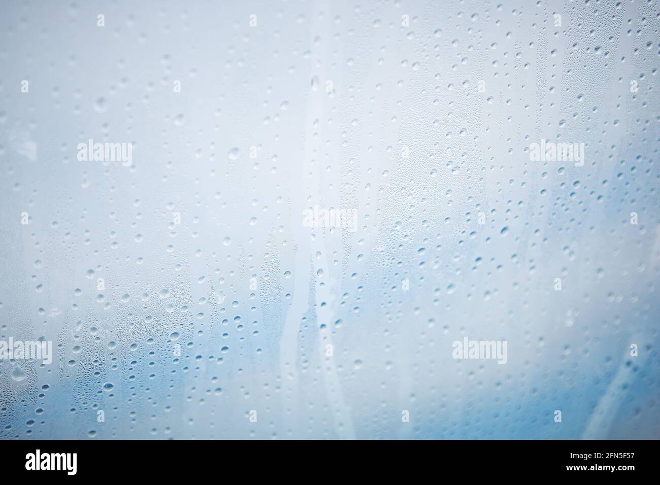 Waterdrops white and blue seamless patten texture close up. Natural ...