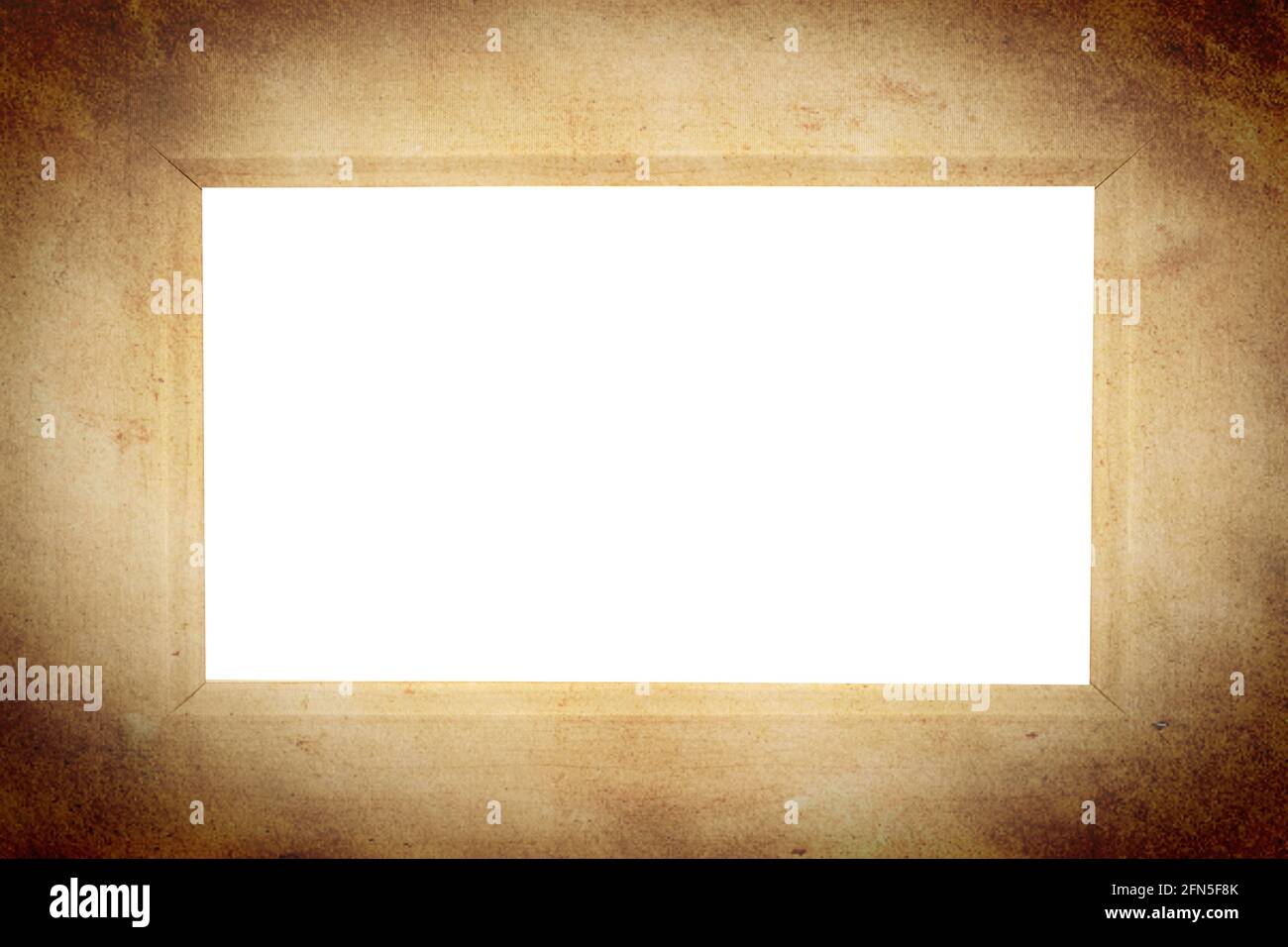 brown vintage frame isolated against white background. High quality ...