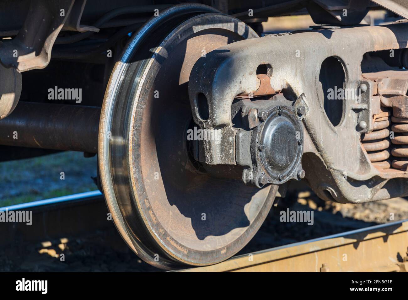 Bottom of railroad freight car hi-res stock photography and images - Alamy