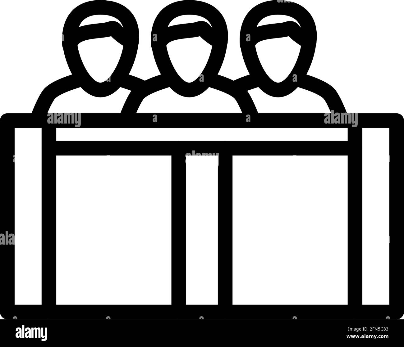 Jury Icon. Editable Bold Outline Design. Vector Illustration Stock Vector Image & Art - Alamy