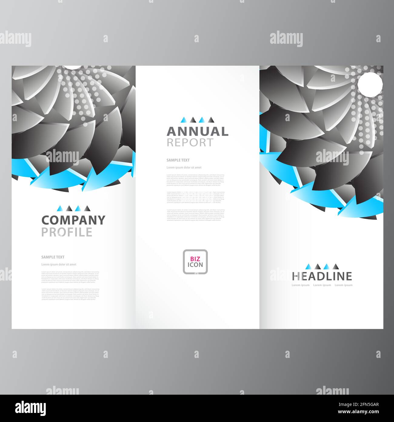 Annual colorful business report template design layout Stock Vector ...