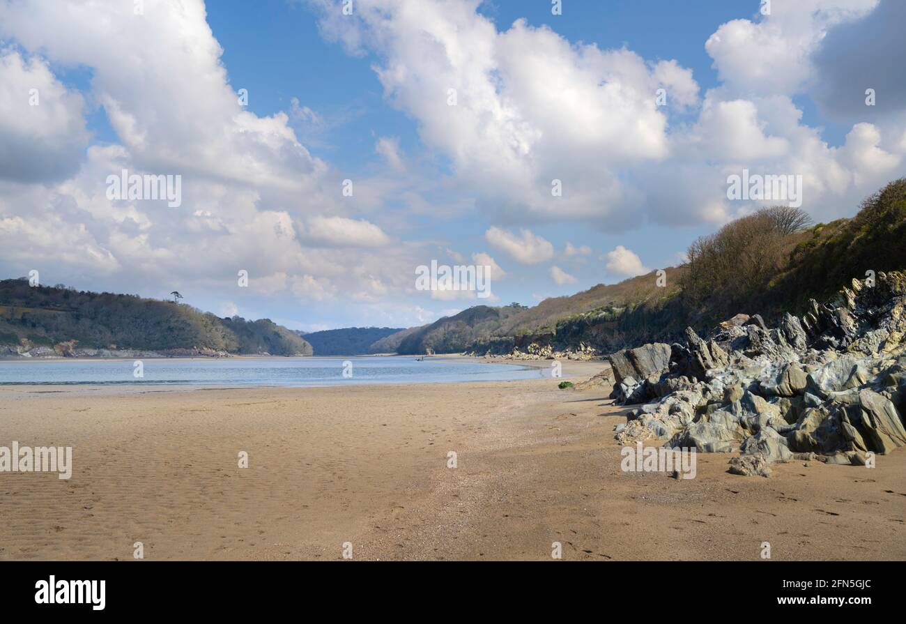 Wonwell Beach on the Erme Estuary, Devon, England Stock Photo - Alamy