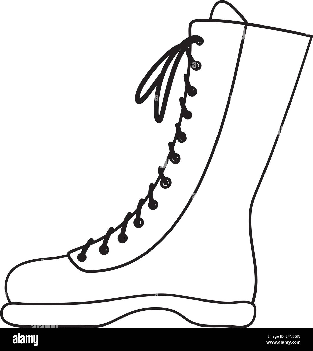 Vintage walking boot Stock Vector Images - Alamy