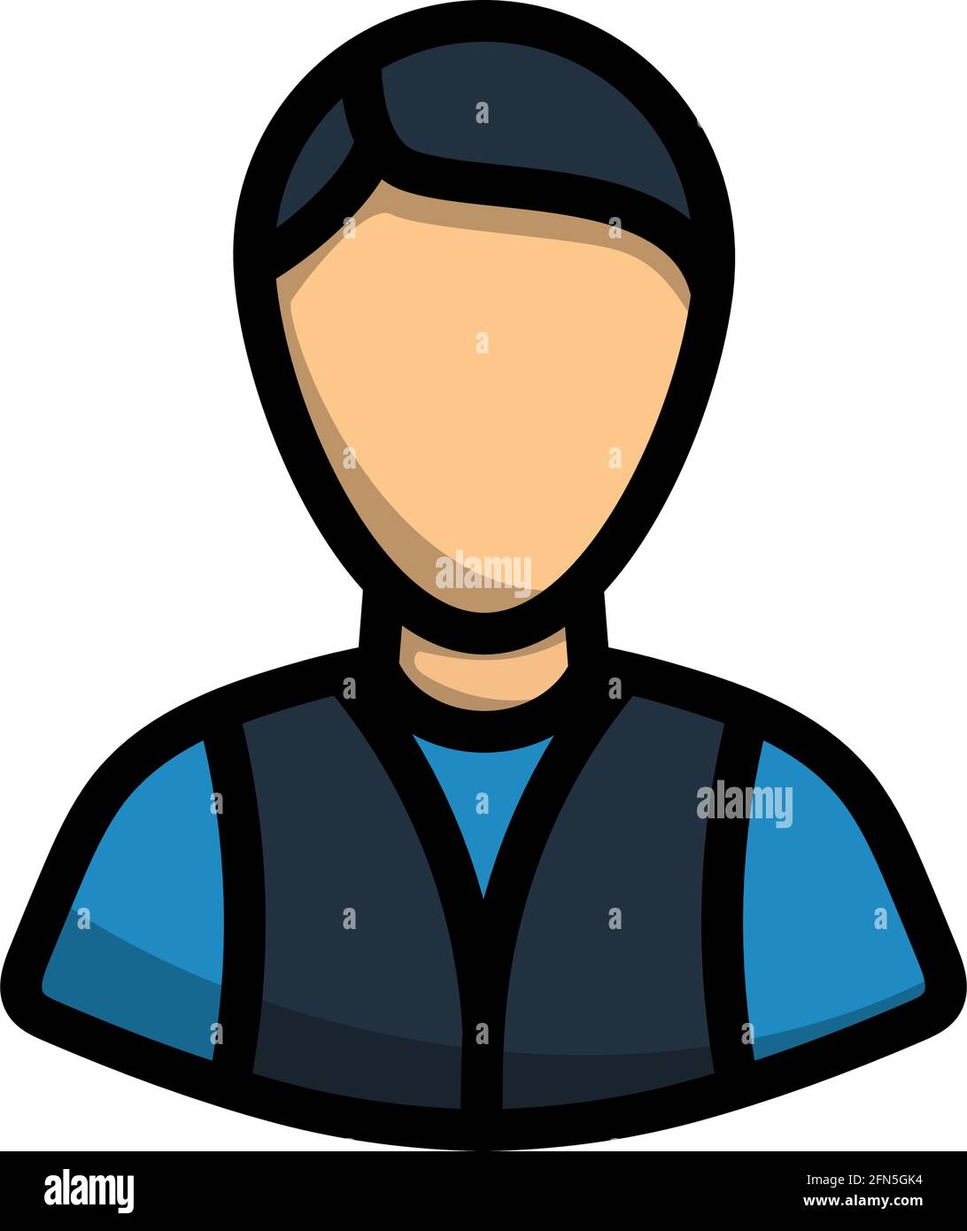 Icon Of Photographer. Editable Bold Outline With Color Fill Design ...