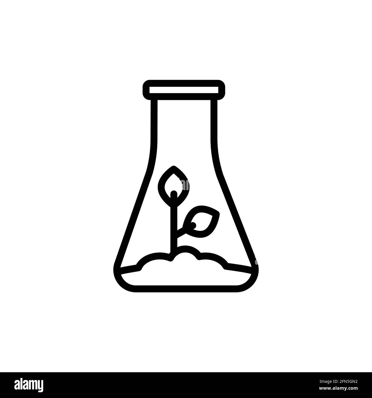 Growing plants in vitro color line icon. Isolated vector element ...