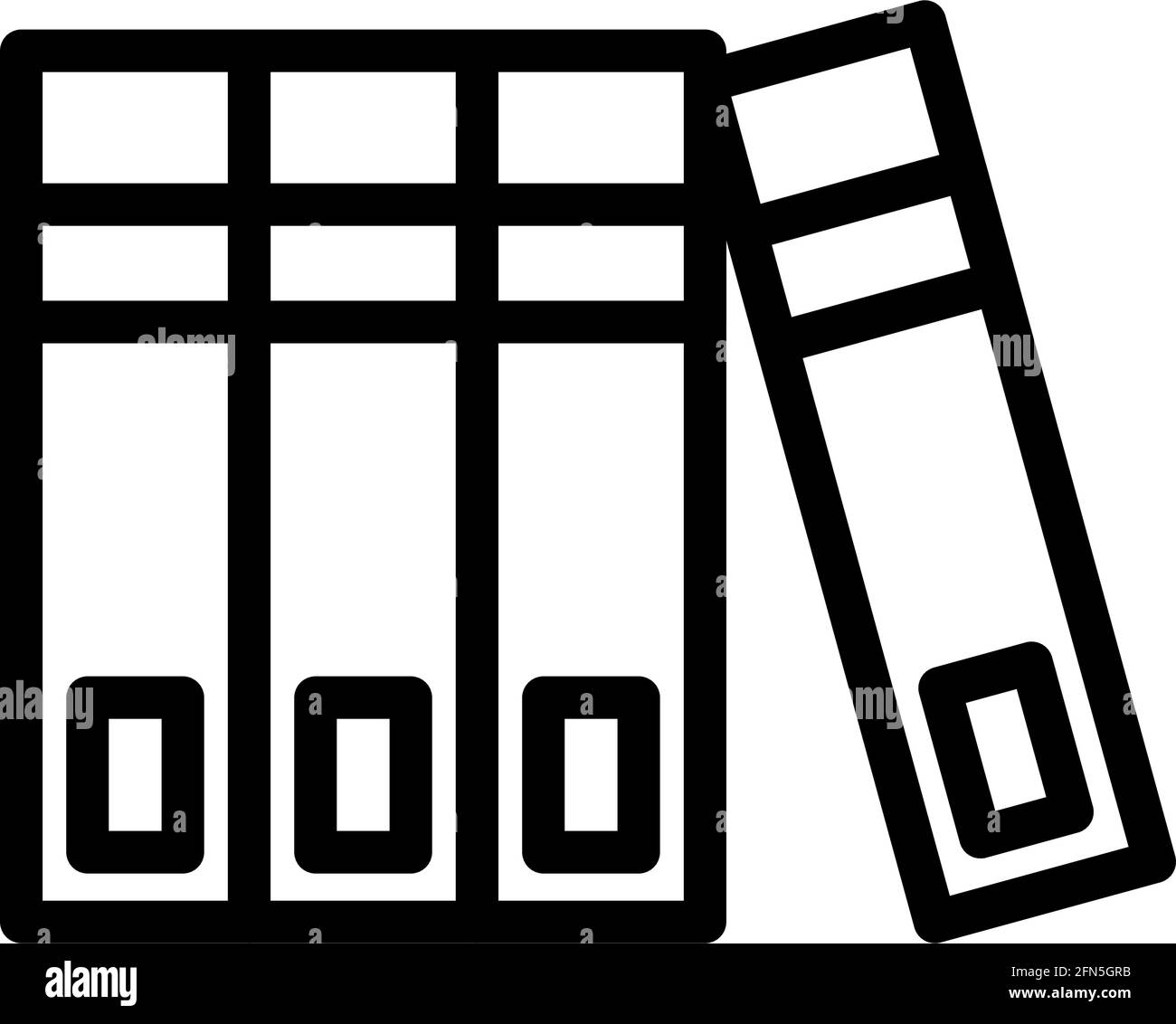 Code Of Laws Icon. Editable Bold Outline Design. Vector Illustration ...