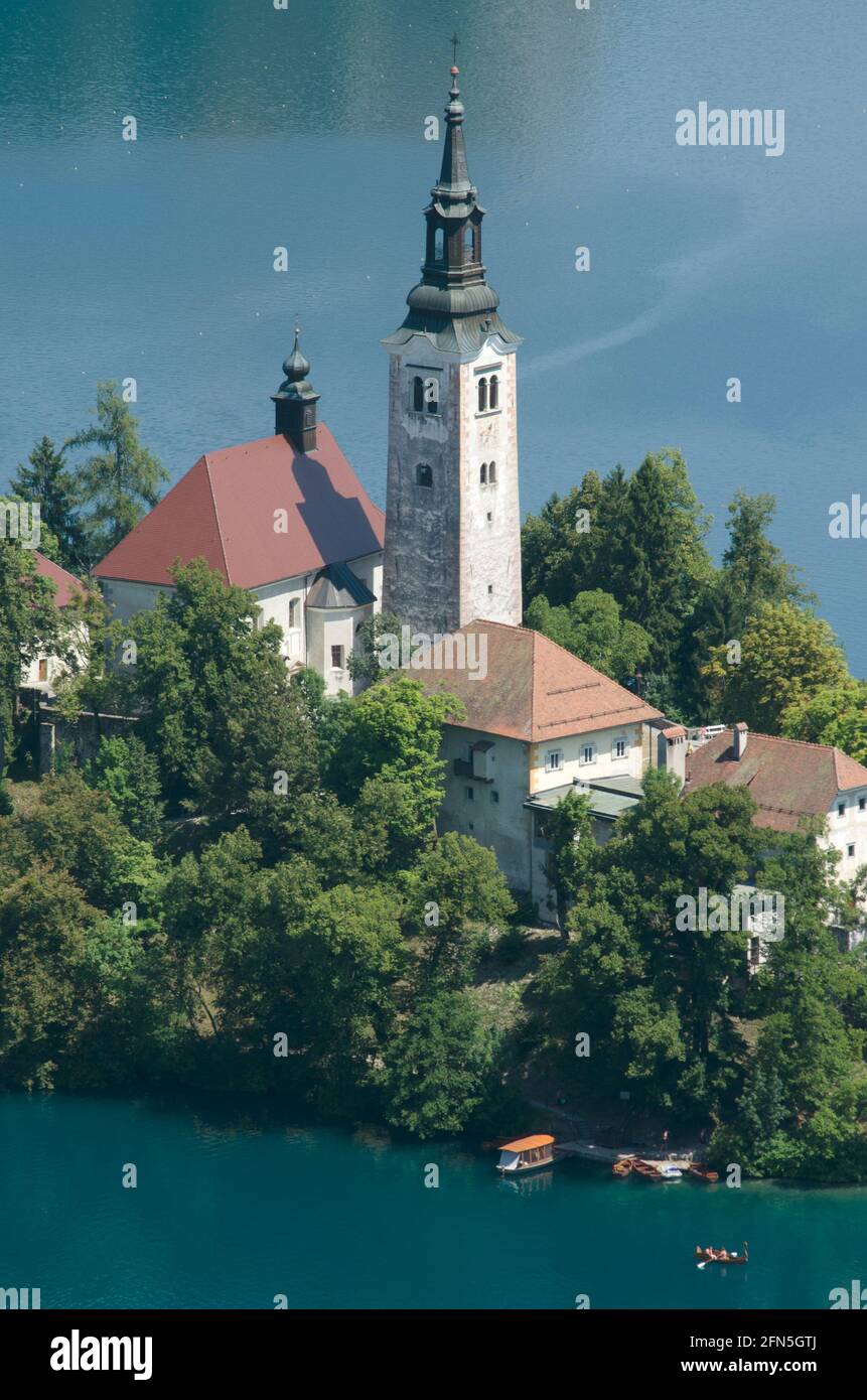 Aerial view bled lake upper hi-res stock photography and images - Alamy