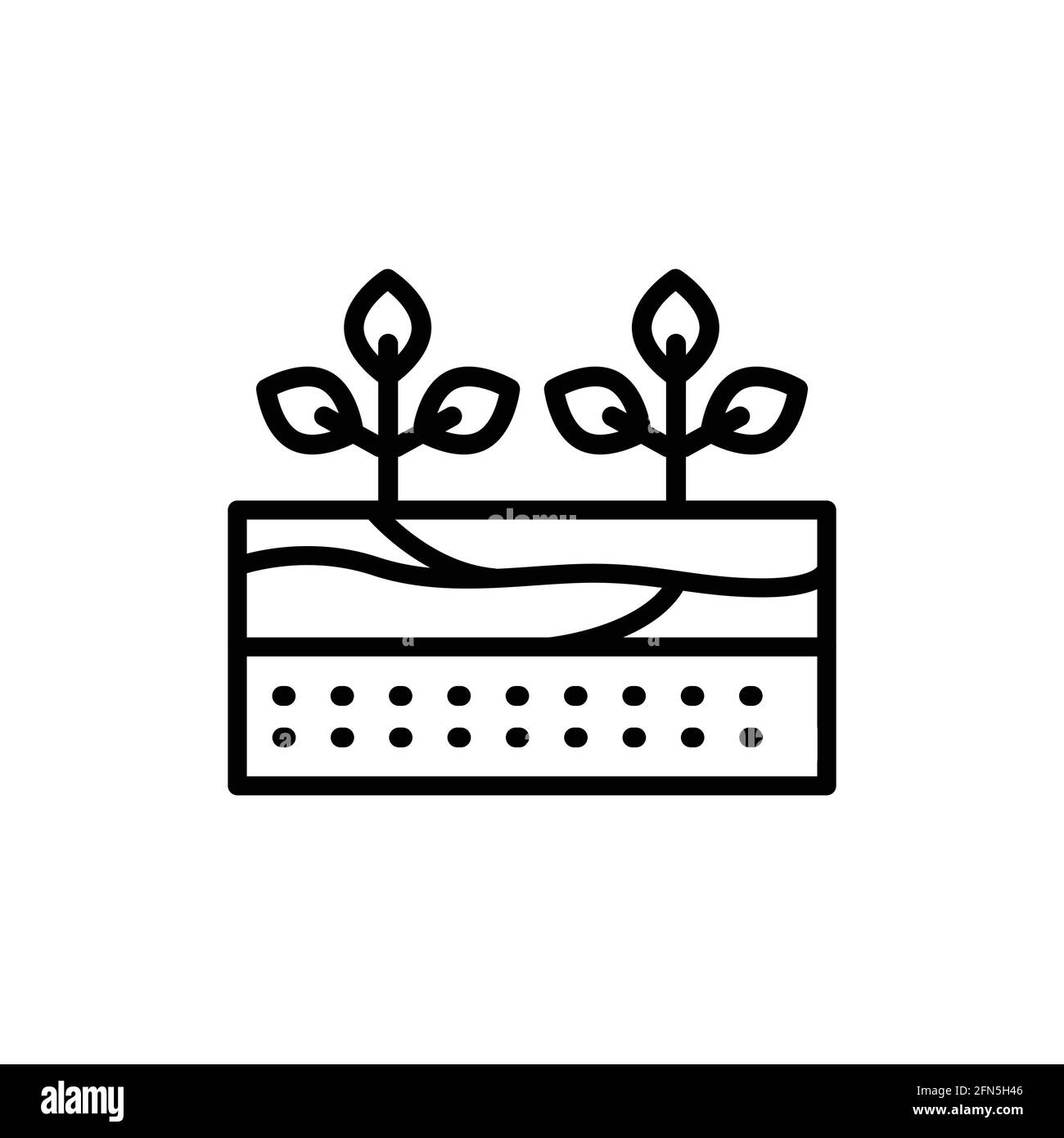 Growing plants color line icon. Isolated vector element. Outline ...