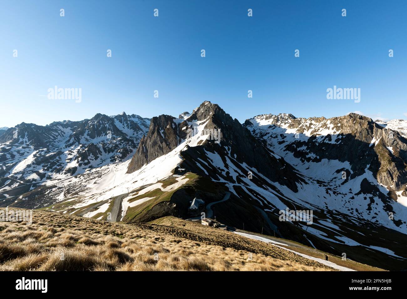 View from the top of the Col du Tourmalet, France Stock Photo - Alamy
