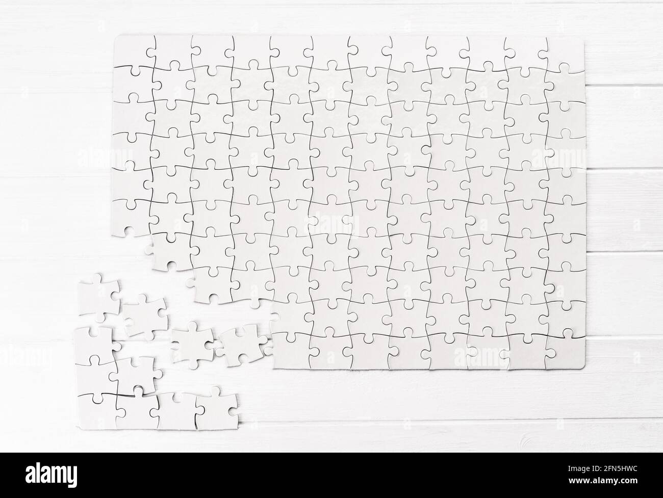 Top view of bold rectangular jigsaw puzzle Stock Photo - Alamy