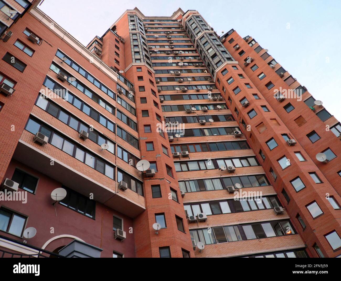 big brick house at day Stock Photo - Alamy