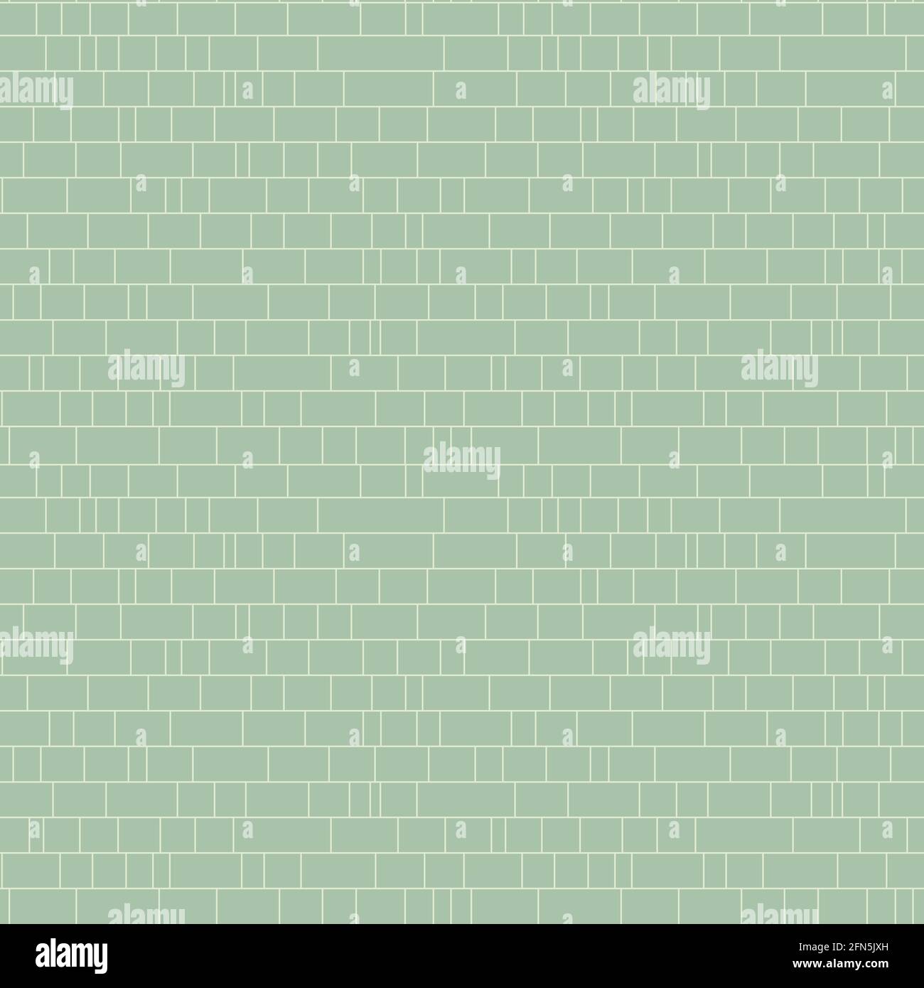 Seamless repeating pattern. Tiled bricks in two, dimmed shades of green ...