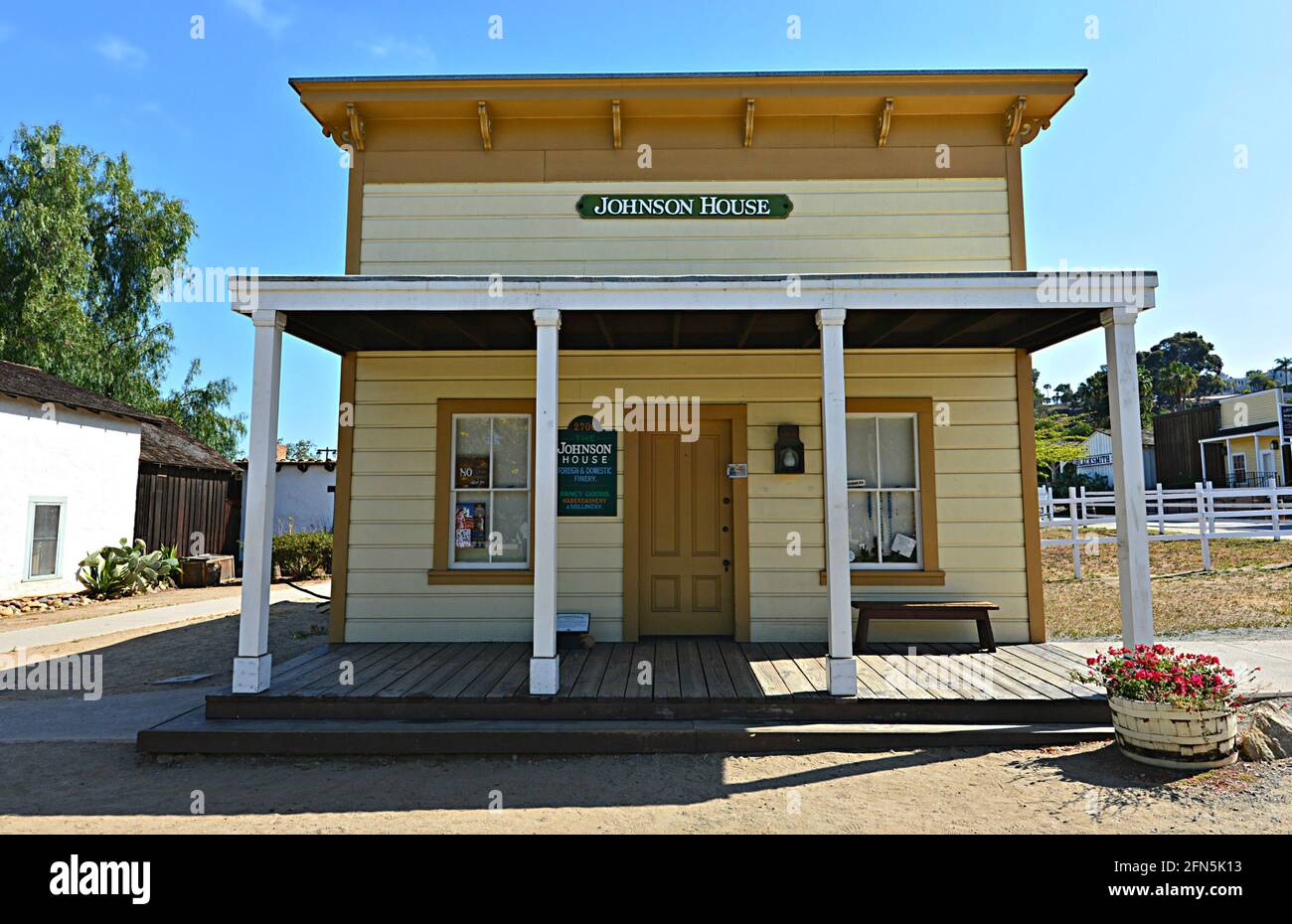 Exterior view of the Johnson House a typical 1870 wood frame building ...