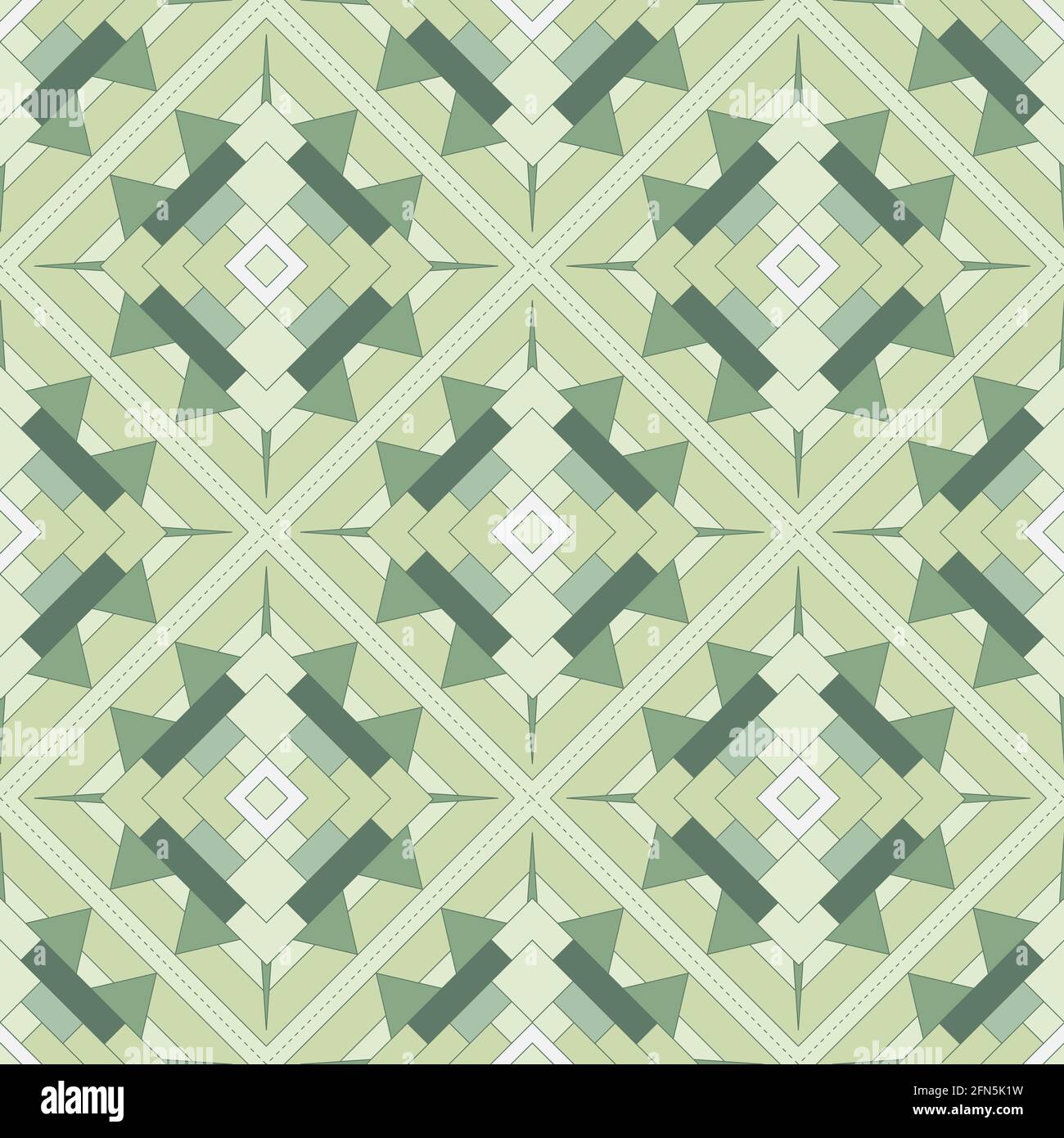 Seamless repeating pattern. Tiles in dimmed shades of green Stock ...