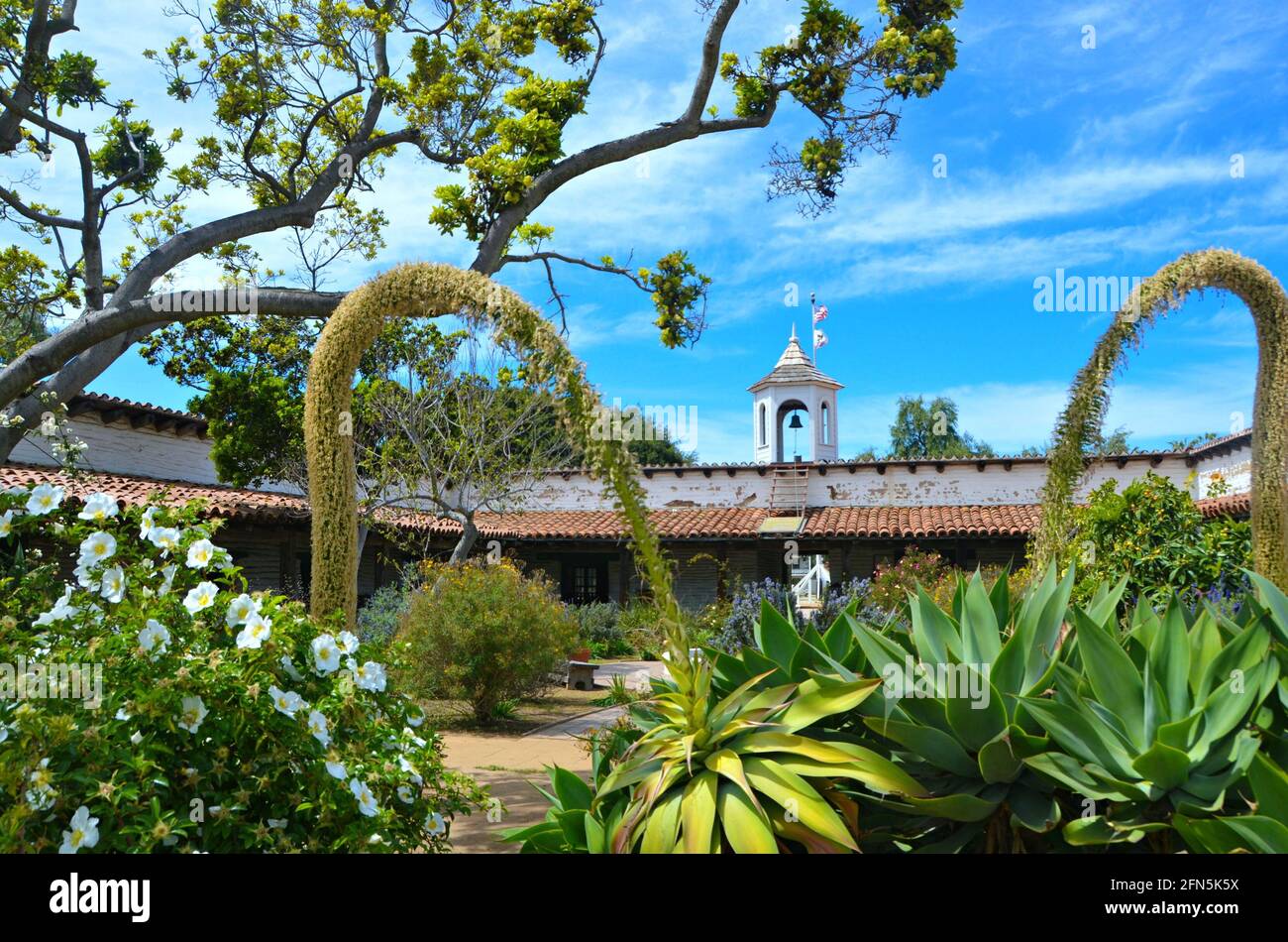 Scenic view of La Casa de Estudillo a Spanish-Mexican one-story adobe ...