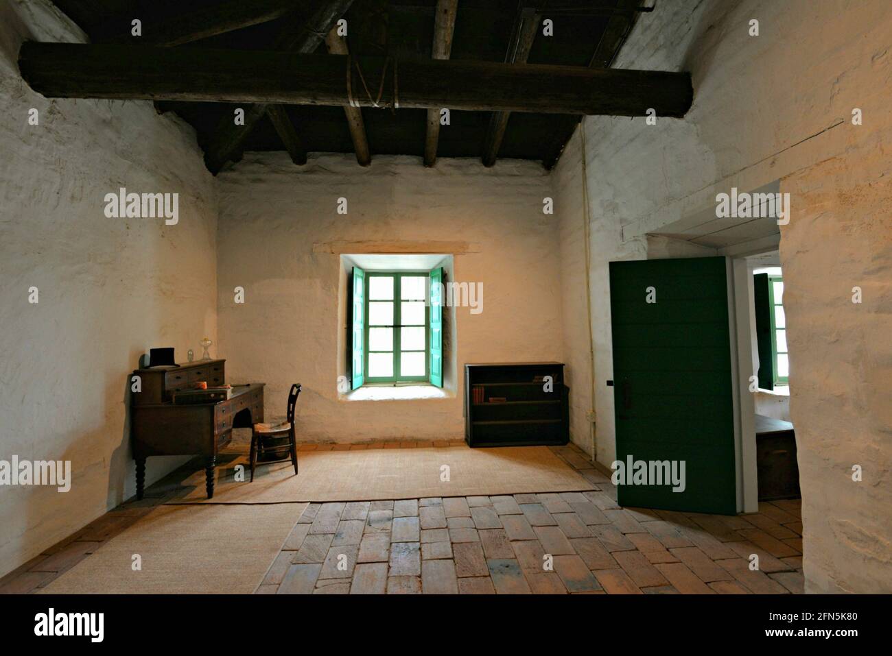 Spanish Colonial style study room at the historic Casa de Estudillo ...