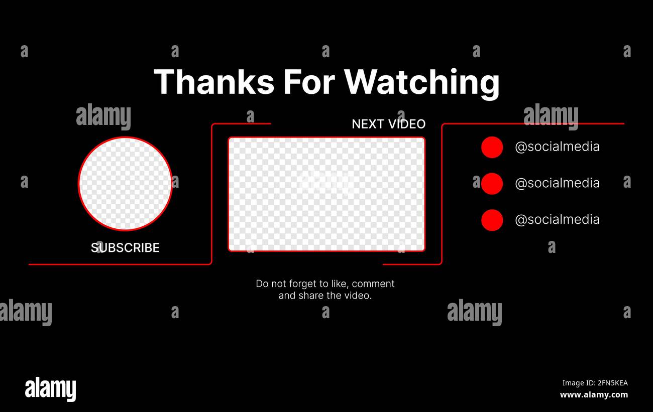 Youtube Clean Vector Wireframe For Your Vlog. Next Video. Subscribe ...