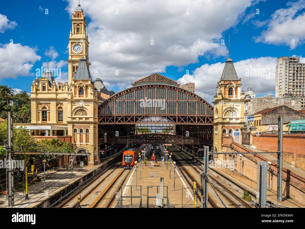 Railway station scene. HDR image Stock Photo - Alamy