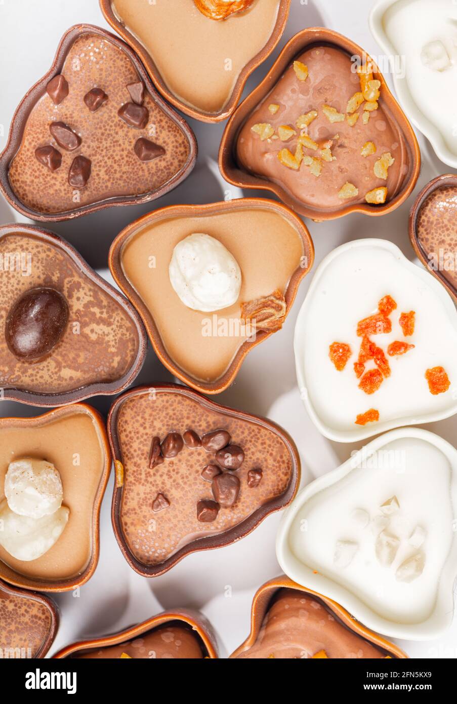 chocolate assortment candies isolated on white background Stock Photo ...