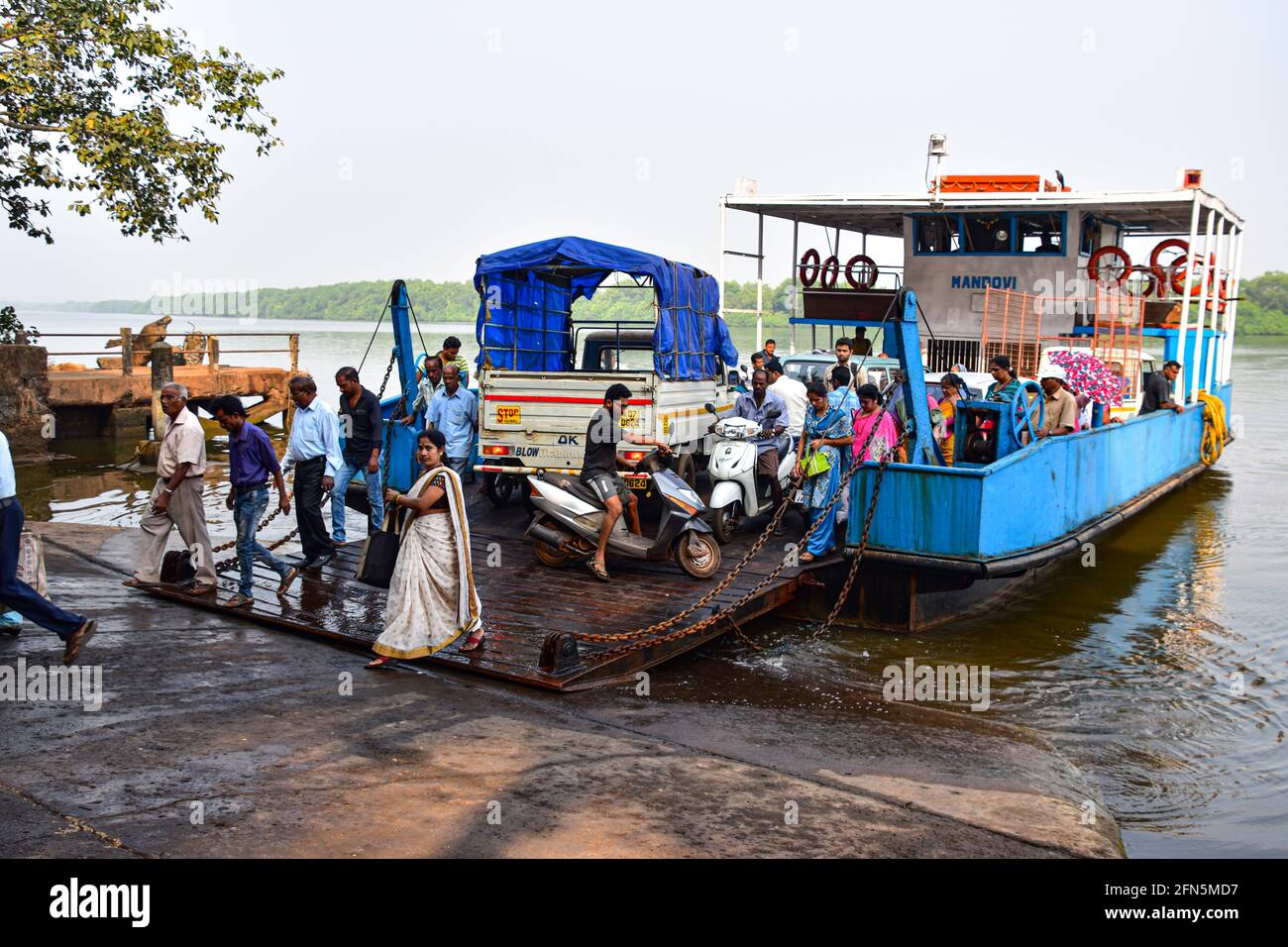 Divar Ferry Boat, Old Goa, Panjim, Panaji, Goa, India Stock Photo - Alamy