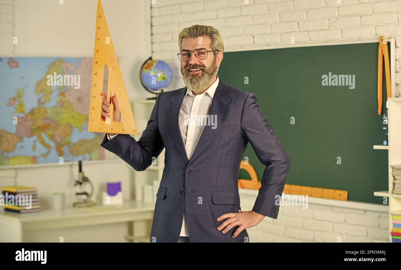 Teacher work. Lecturer in classroom. Final examination designed test ...