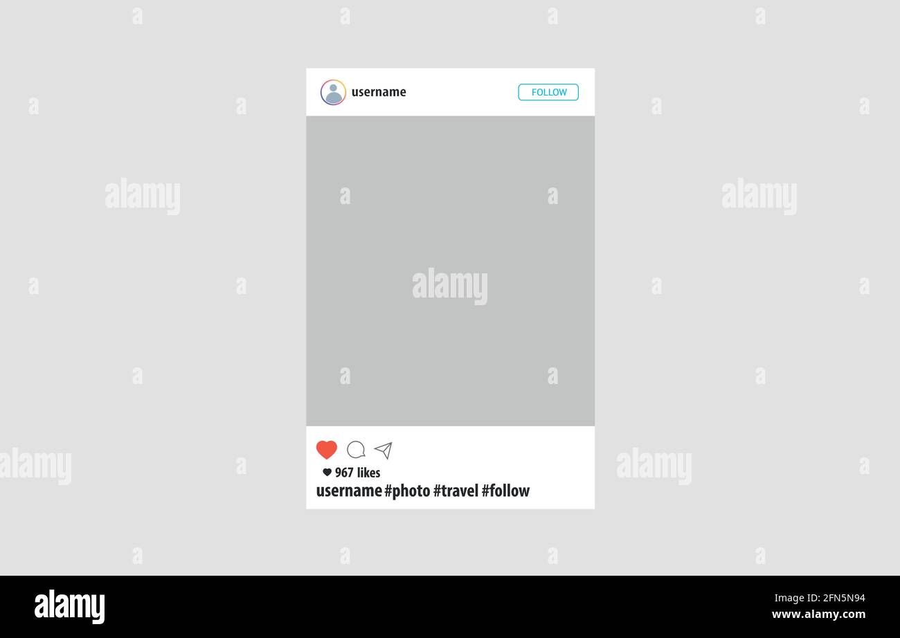 Social media mobile app page template. New post. Minimal design. Vector ...